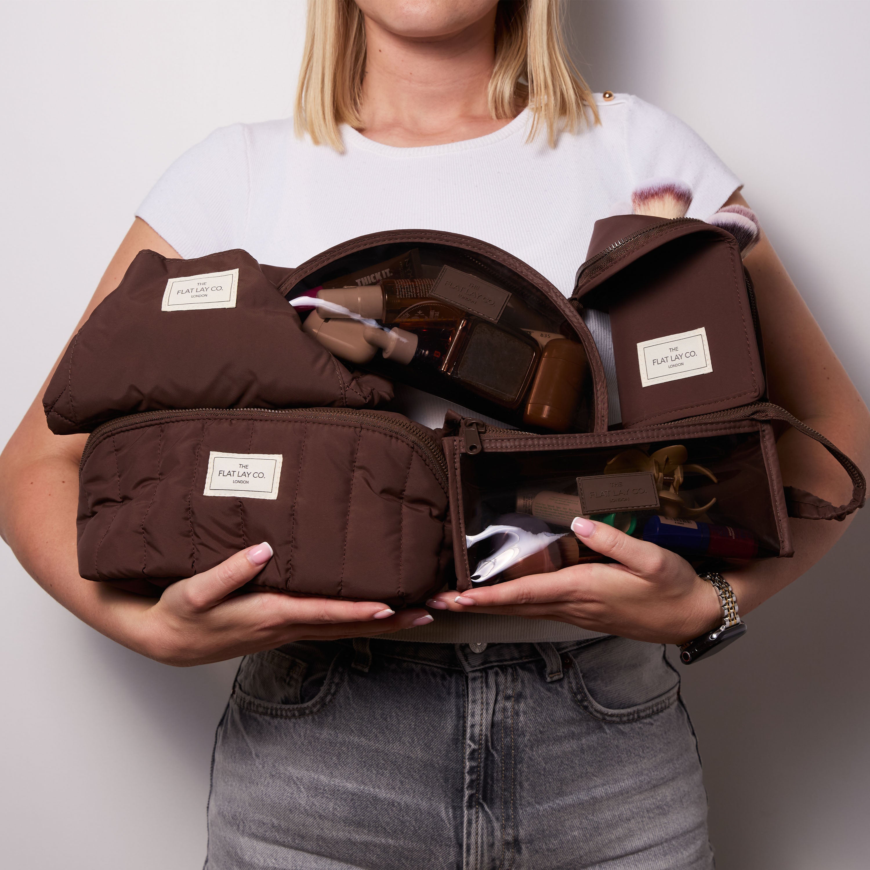 XXL Flat Lay Makeup Box Bag - Tropical Leaves – The Flat Lay Co.